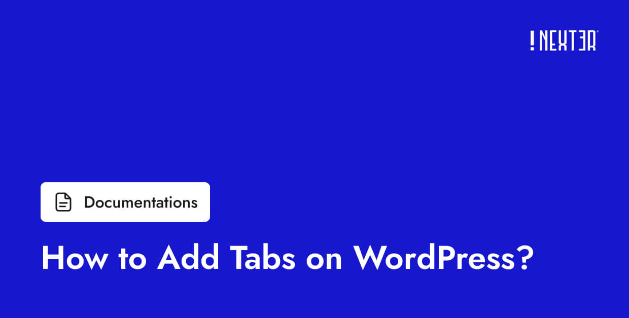 Tabs Tours Block Settings Overview