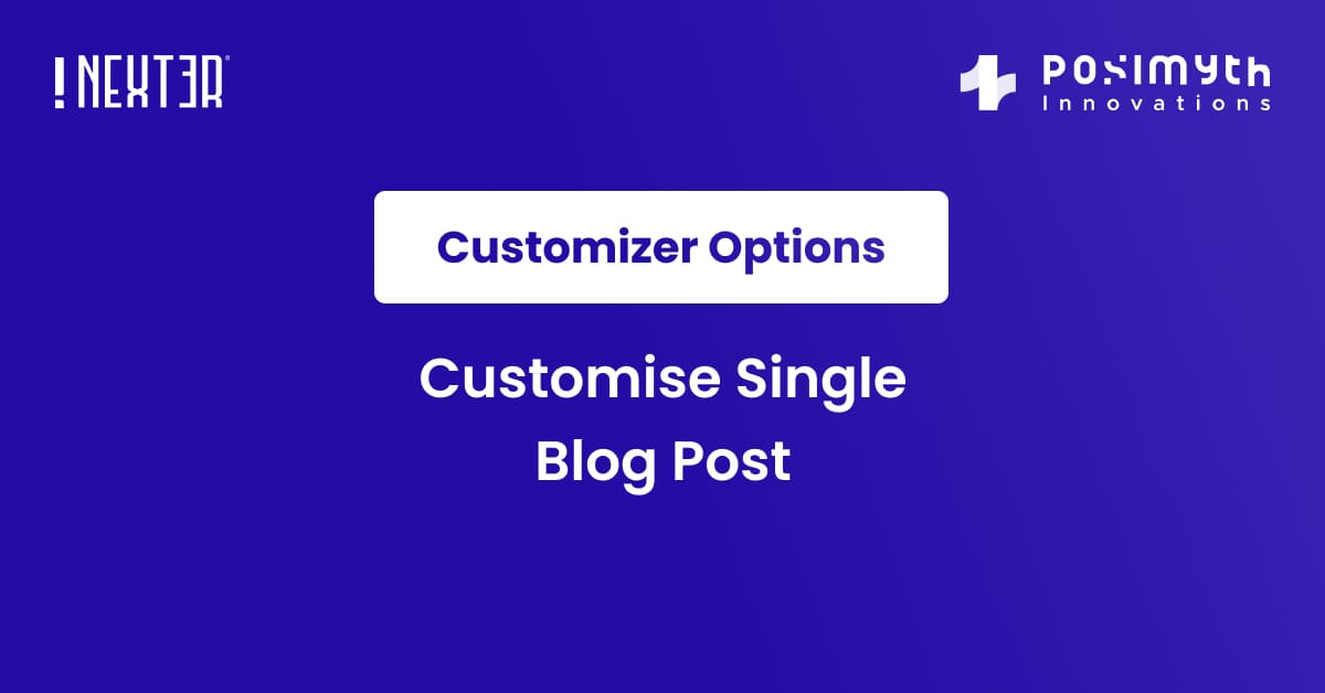 Customise Single Blog Post