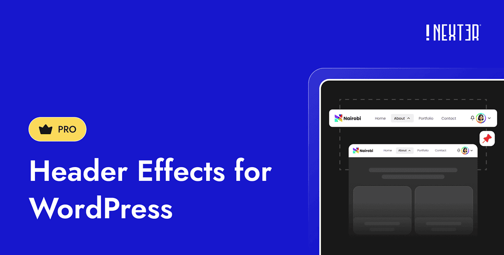 8+ Sticky Header Scrolling Effects Block For WordPress - Nexter WP