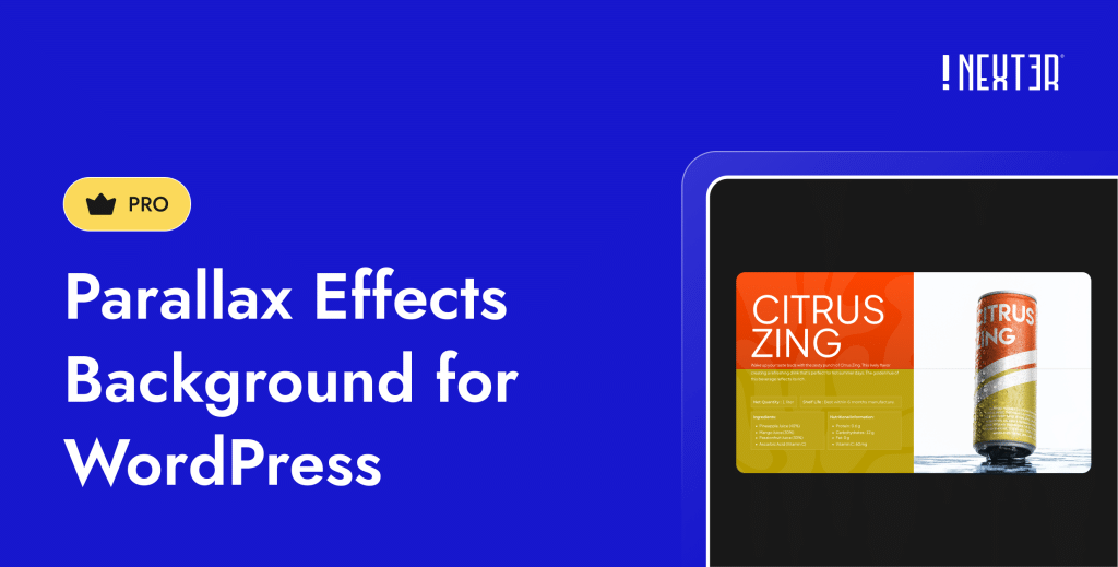 Parallax Effects Background Block For WordPress - Nexter Blocks