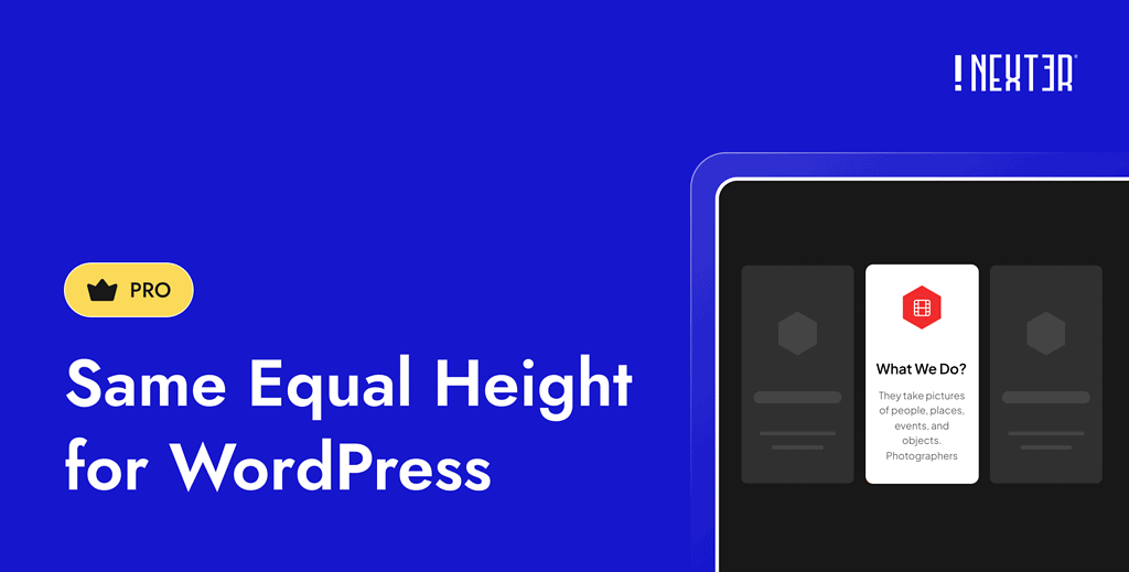 Same Equal Height Block For WordPress - Nexter Blocks