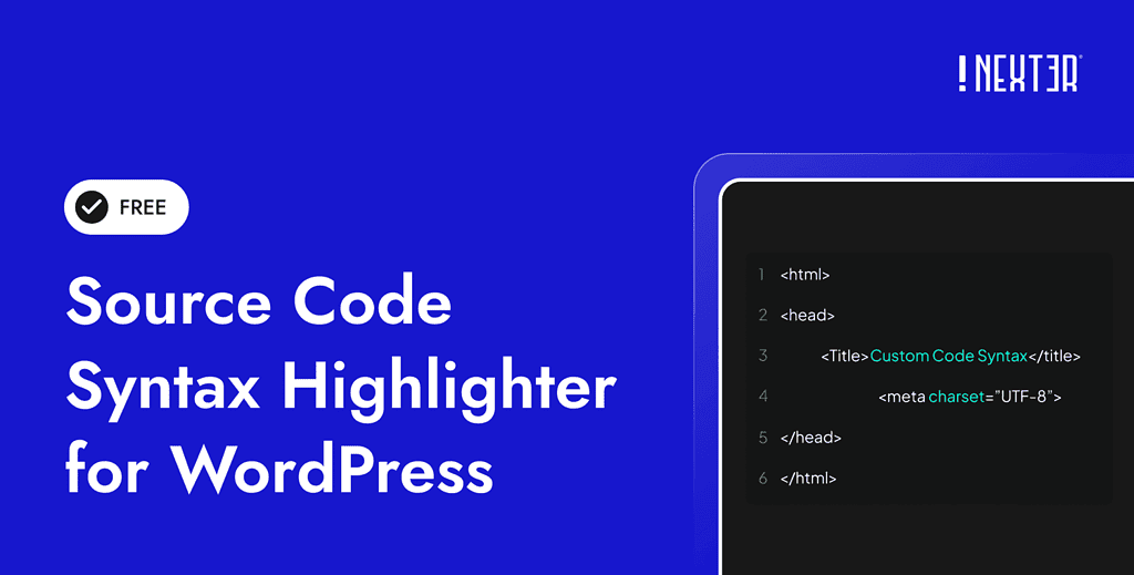 Source Code Syntax Highlighter Block For WordPress - Nexter Blocks