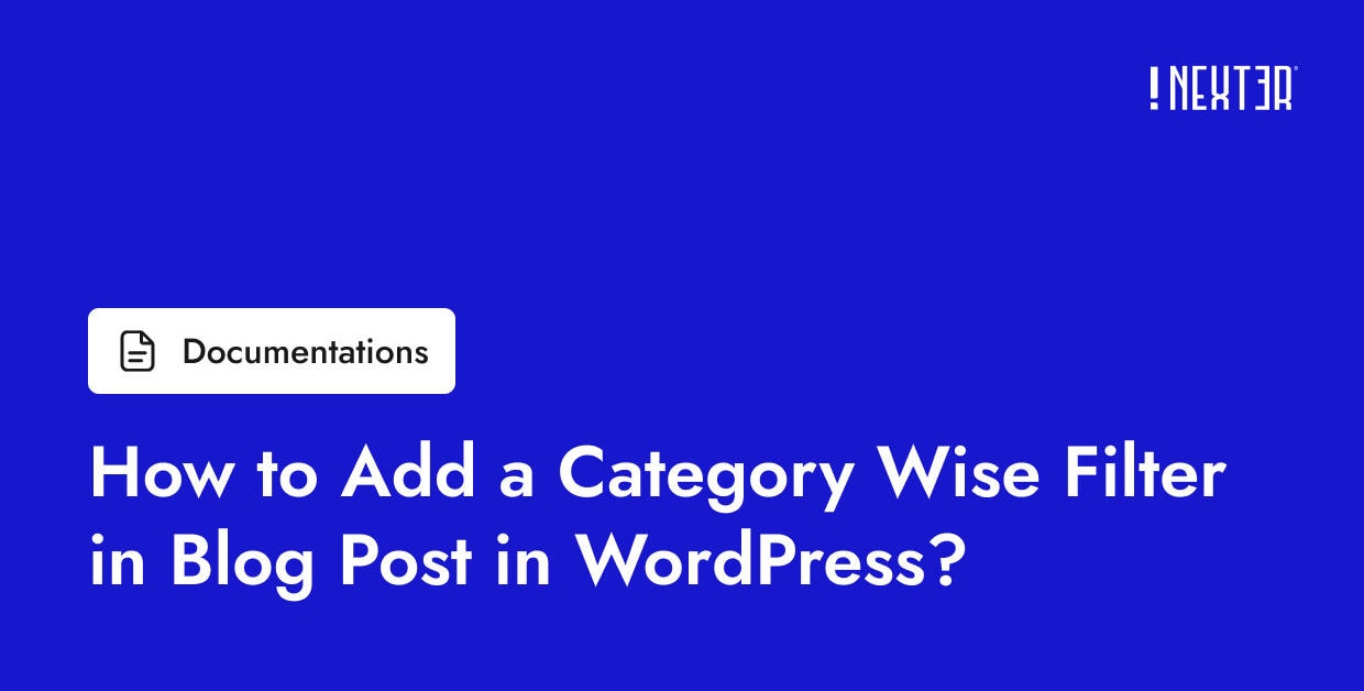 How to Add a Category Wise Filter in Blog Post in WordPress?
