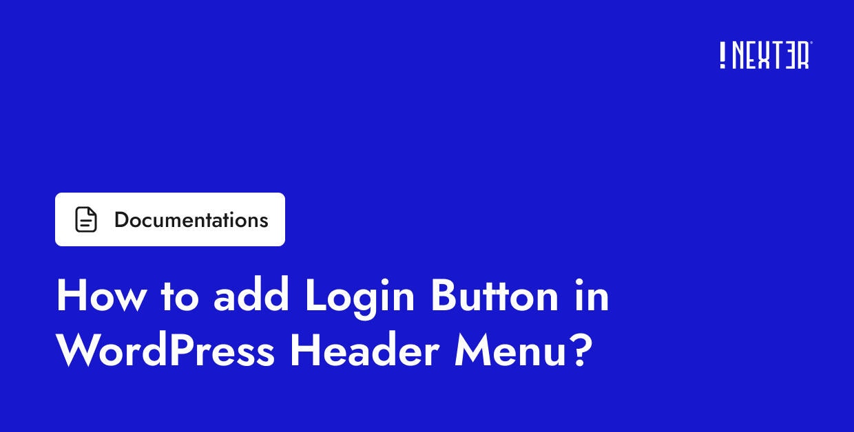 How To Add Login Button In Wordpress Header Menu