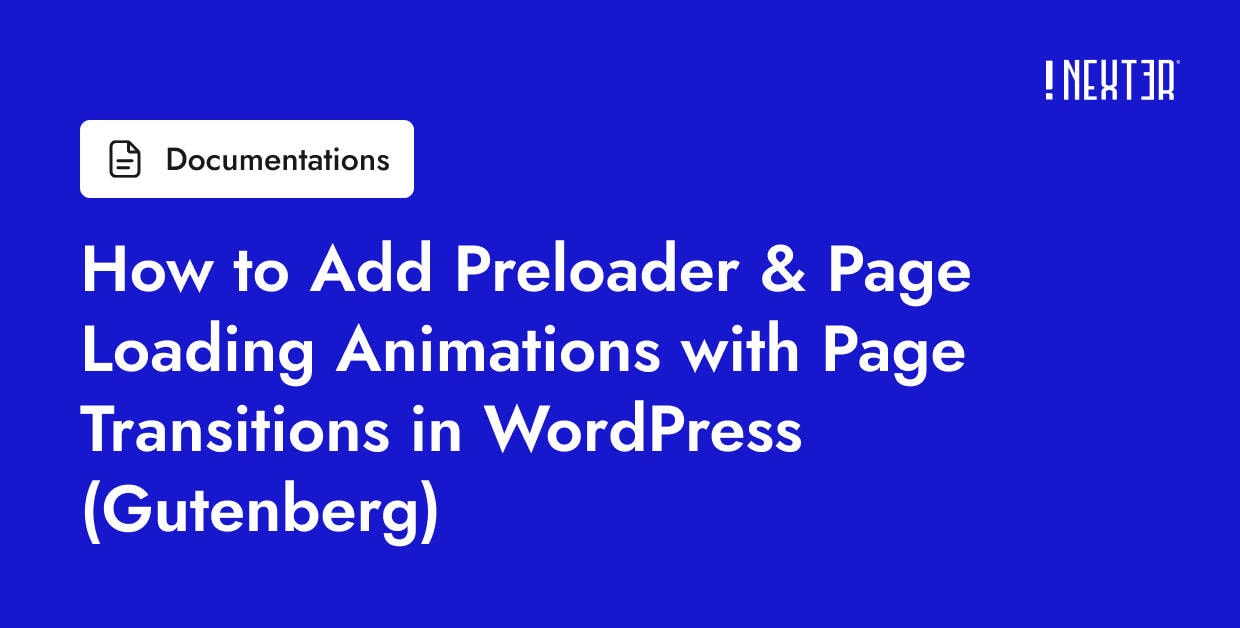 How to Add Preloader & Page Loading Animations with Page Transitions in ...