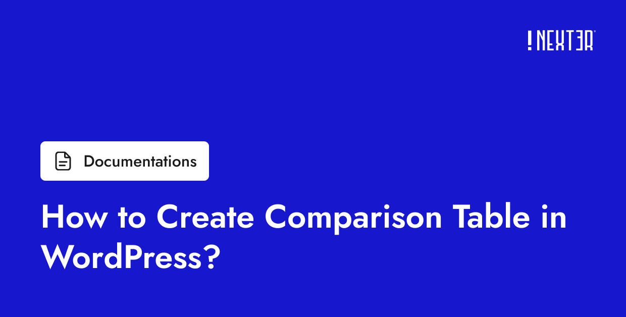 How to Create Comparison Table in WordPress?