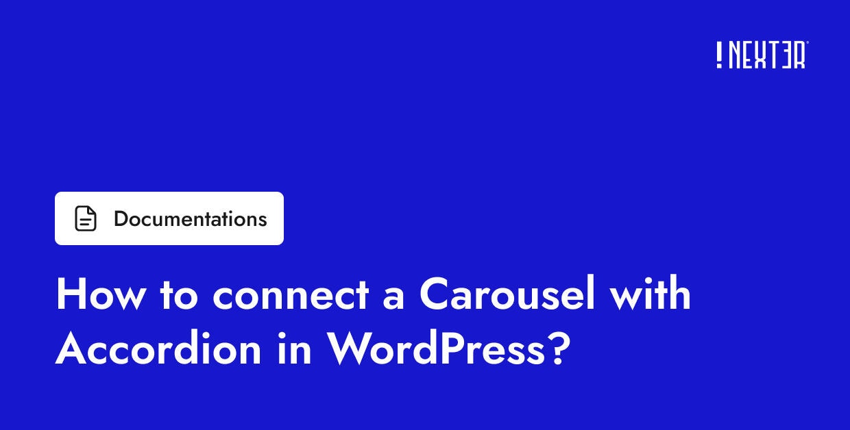 How to connect a Carousel with Accordion in WordPress?