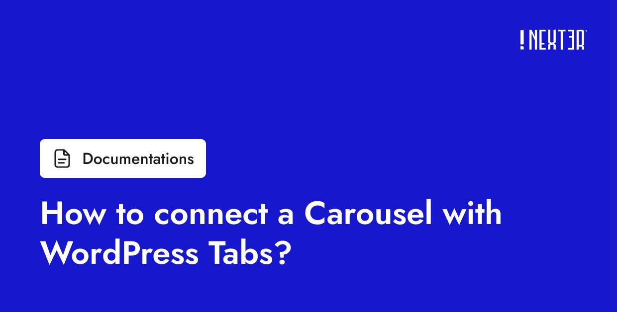 How to connect a Carousel with WordPress Tabs?