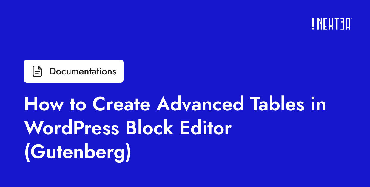 How To Create Advanced Tables In Wordpress Block Editor Gutenberg Video Tutorial