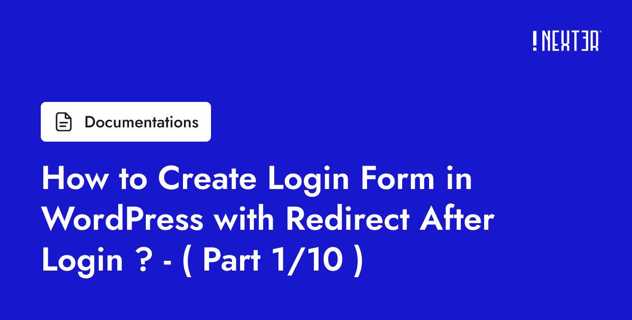 How to Create Login Form in WordPress with Redirect After Login ? - ( Part 1/10 ) [Video Tutorial]