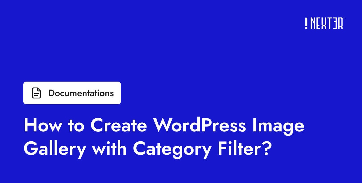 How to Create WordPress Image Gallery with Category Filter?