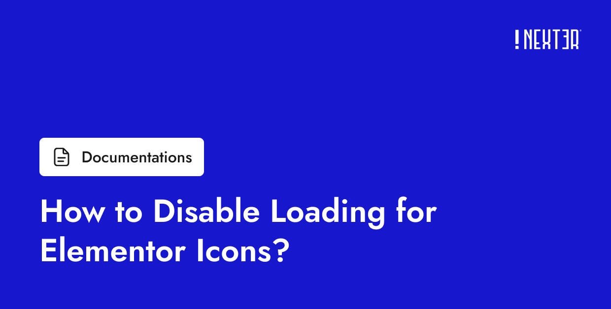 How to Disable Loading for Elementor Icons?