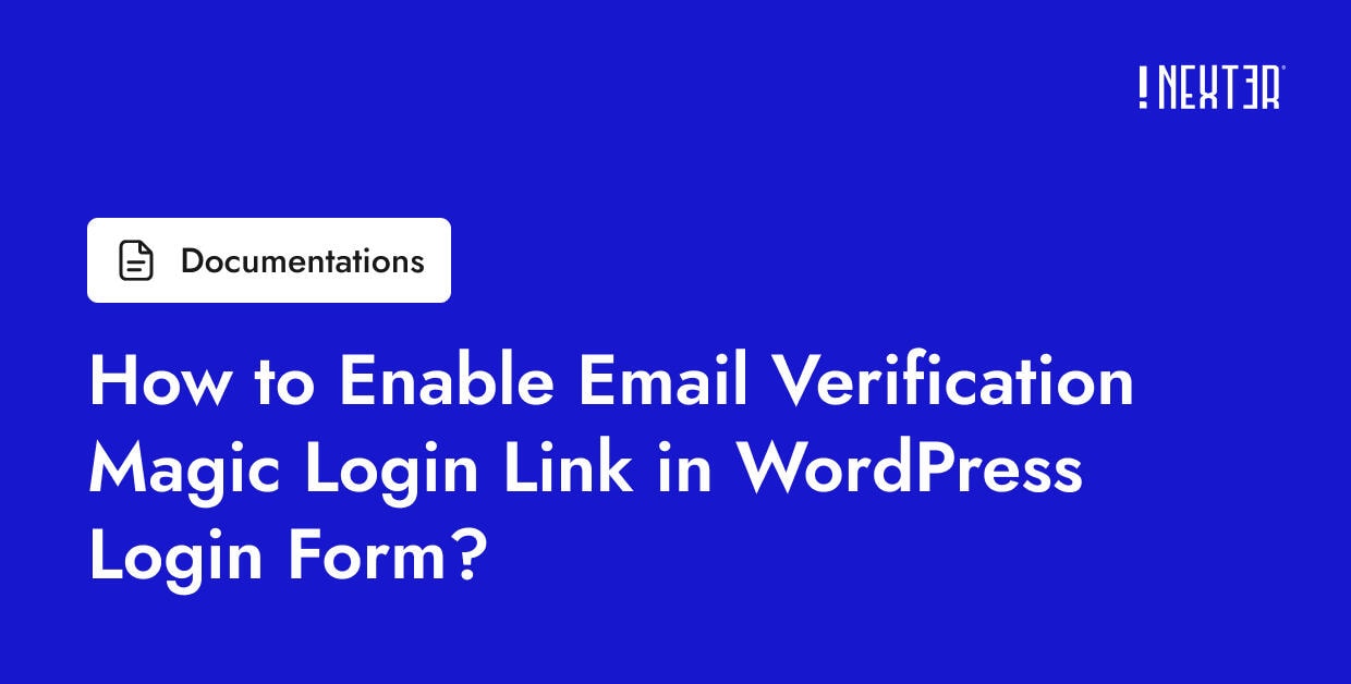How to Enable Email Verification Magic Login Link in WordPress Login Form?