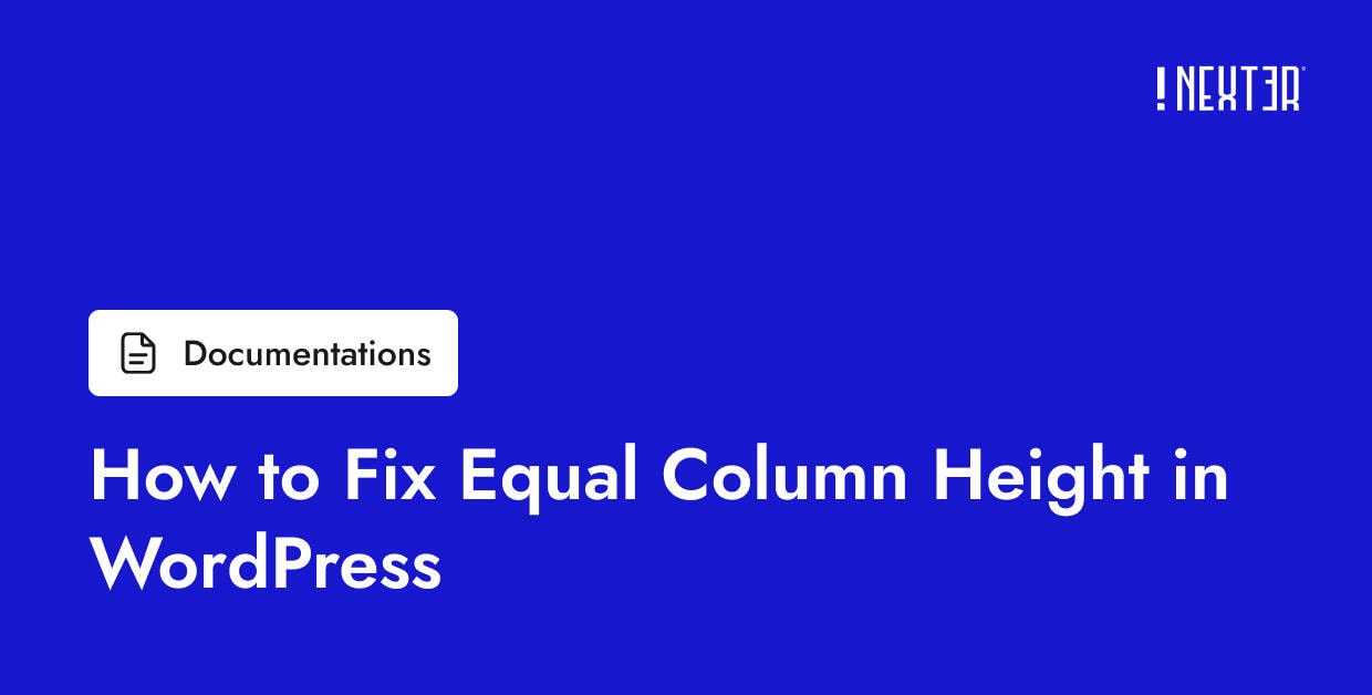 How to Fix Equal Column Height in WordPress
