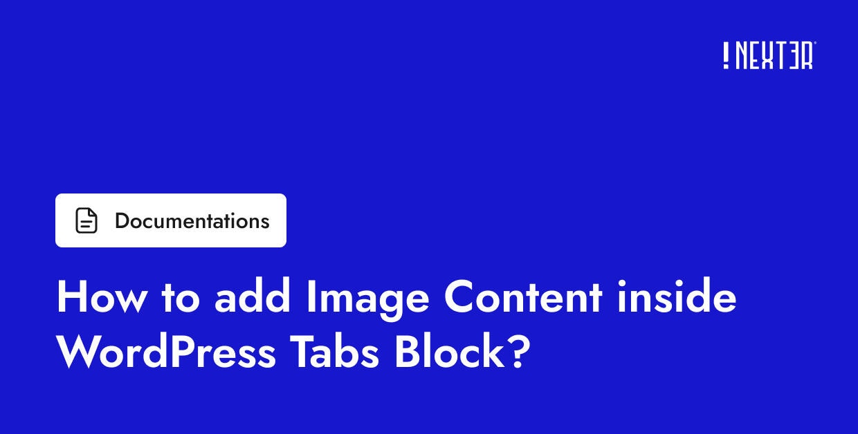 How to add Image Content inside WordPress Tabs Block?