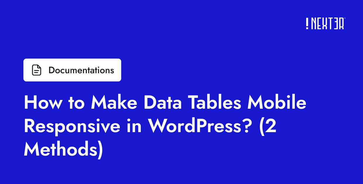 How To Make Data Tables Mobile Responsive In Wordpress 2 Methods
