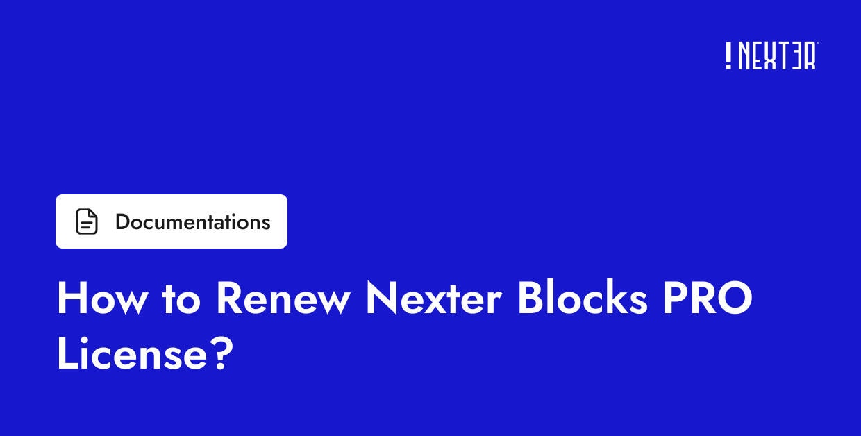 How to Renew Nexter PRO License?