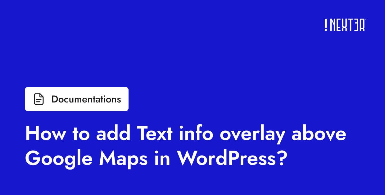 How to add Text info overlay above Google Maps in WordPress?