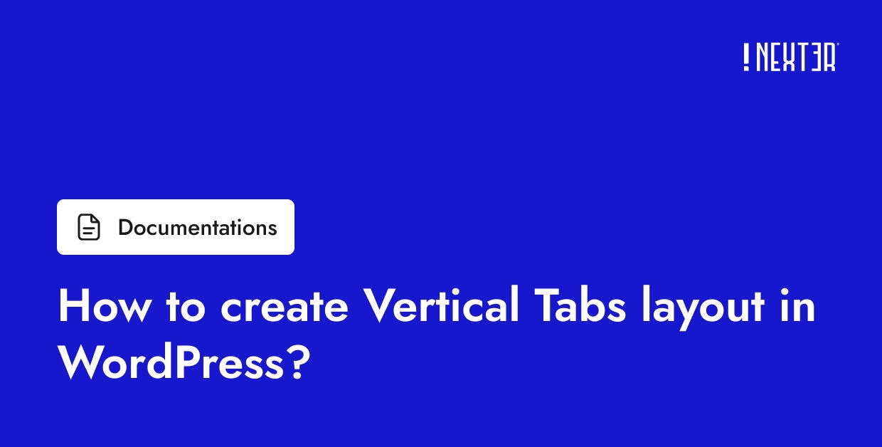 How to create Vertical Tabs layout in WordPress?