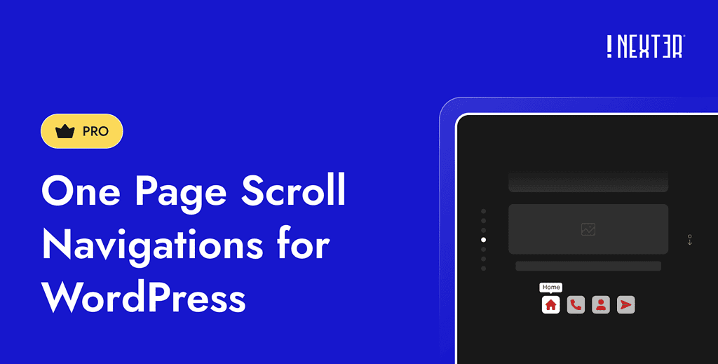One Page Scroll Navigations Block For WordPress - Nexter Blocks