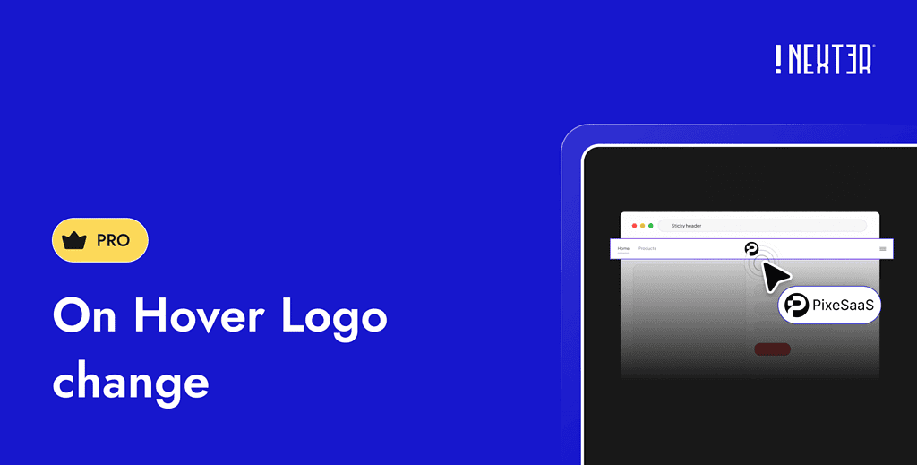 Change Header Menu Logo On Hover Block For WordPress - Nexter WP