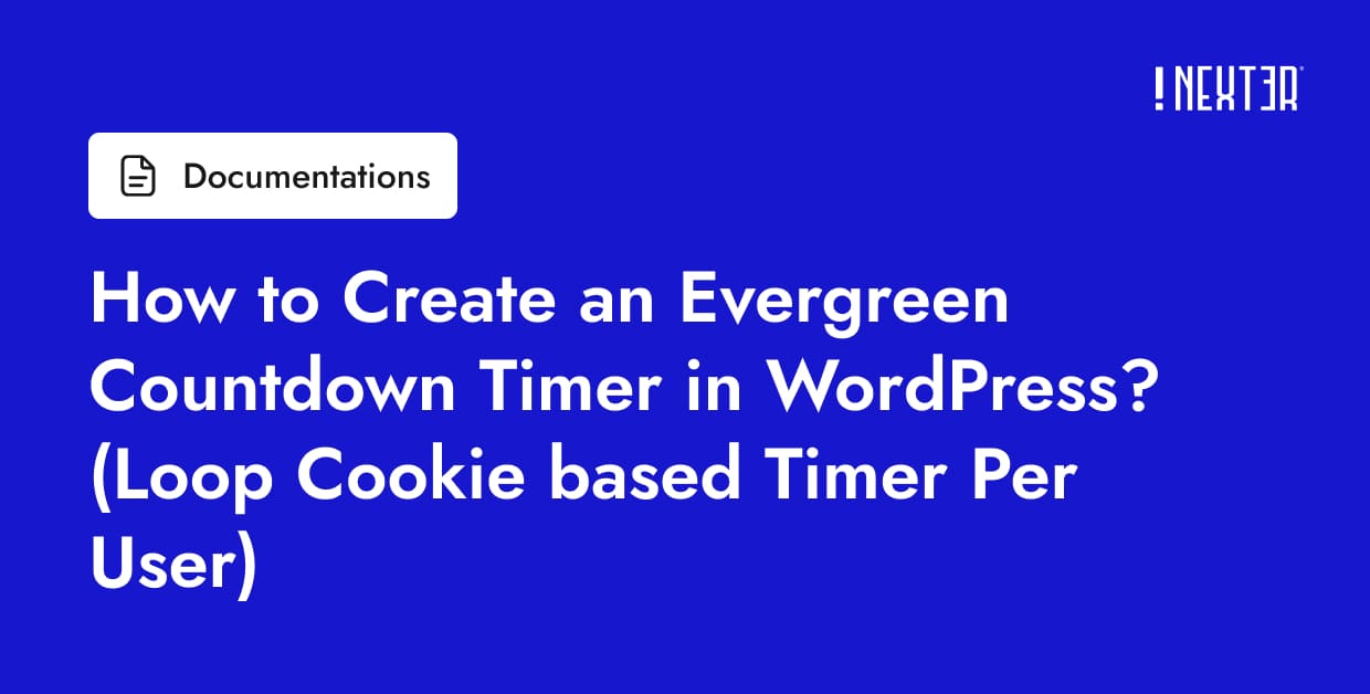 How To Create An Evergreen Countdown Timer In Wordpress Loop Cookie Based Timer Per User 