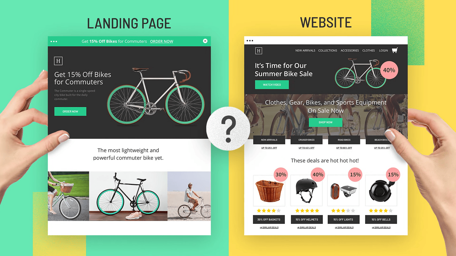 Landing Page vs Website: Which to Use When? [8 Key Differences]